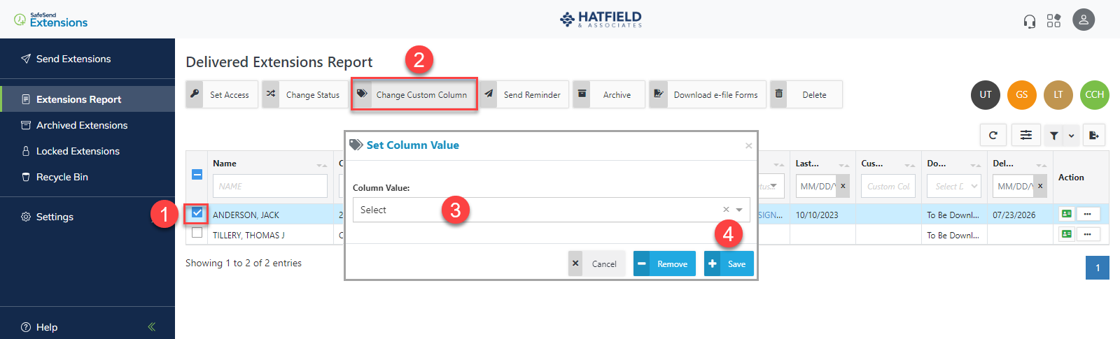 Delivered Extensions: Bulk Action Icons – SafeSend Extensions
